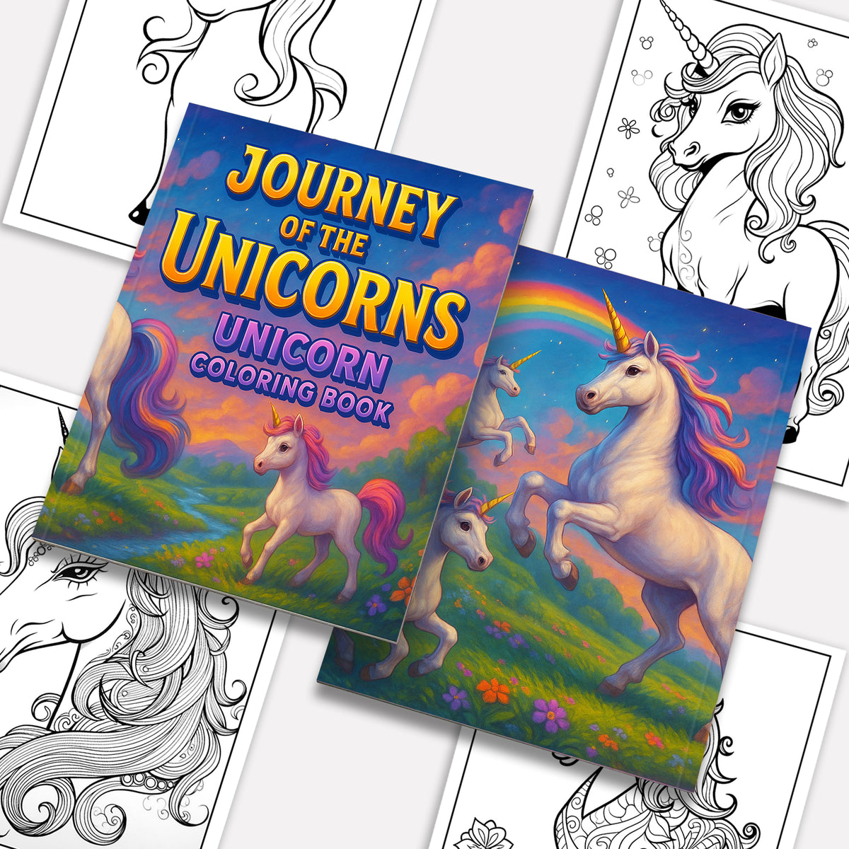 Journey of the Unicorns – Unicorn Coloring Pages – 48 Pages – Adventur ...