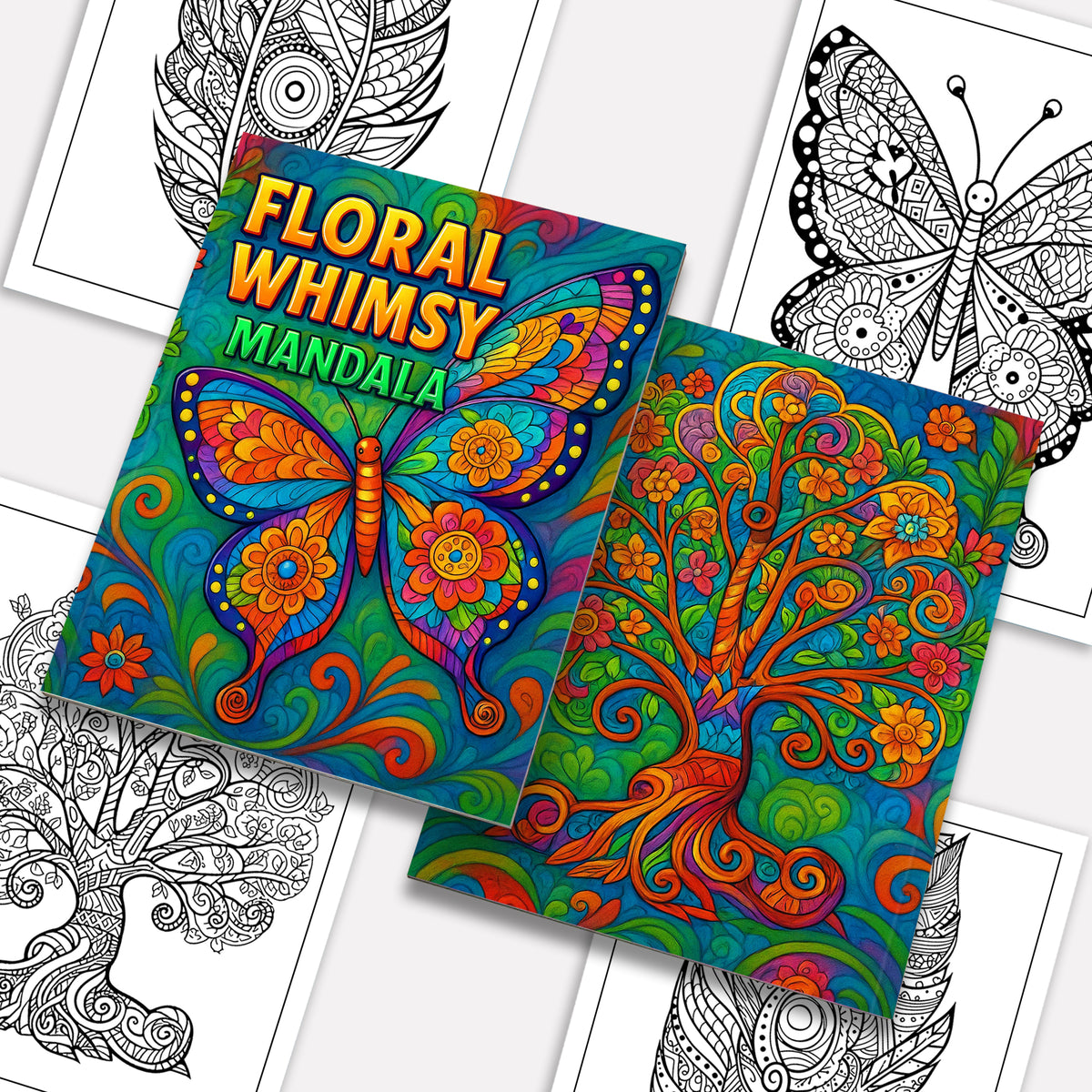 Floral Whimsy Mandala Coloring Pages – 48 Intricate Designs for Adults ...