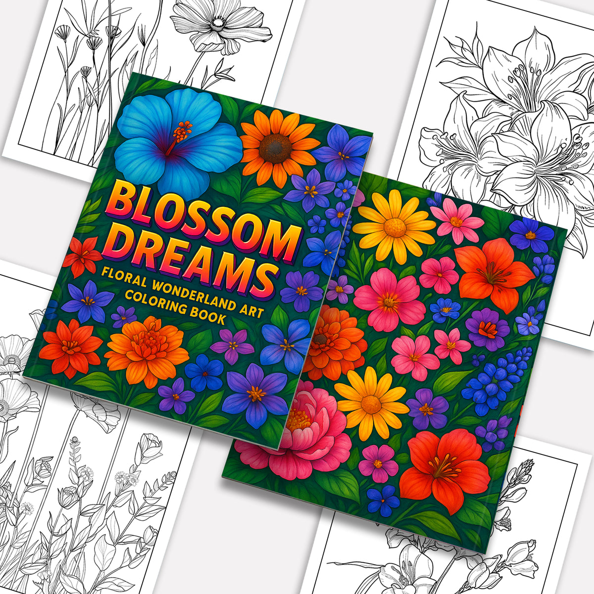 Blossom Dreams Coloring Pages – 48 Pages – Floral Wonderland Art, Beau ...