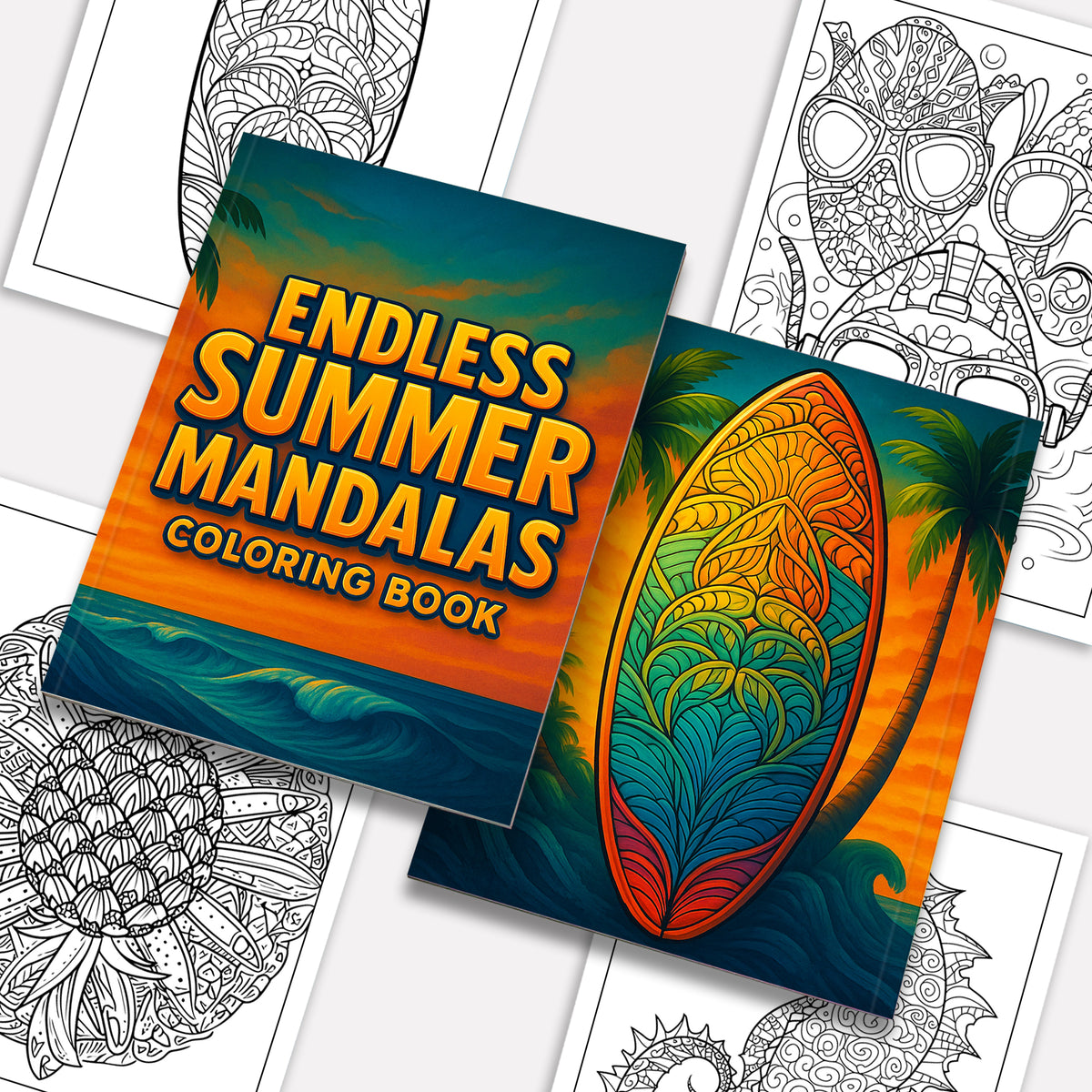 Endless Summer Mandalas Coloring Pages – 48 Relaxing Tropical Designs ...