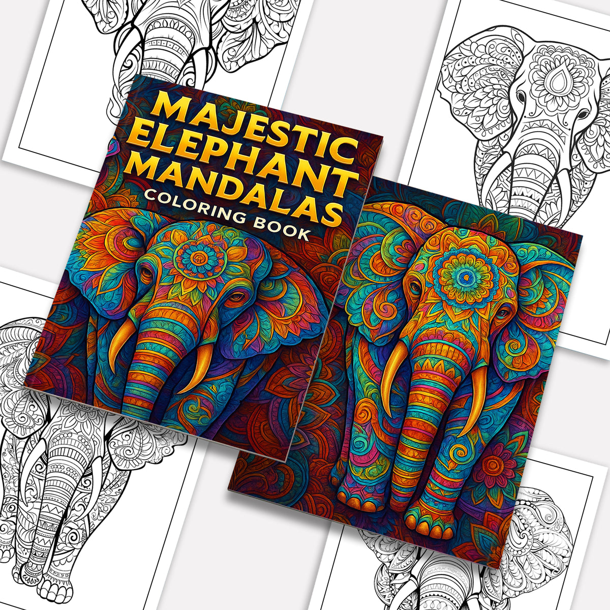 Majestic Elephant Mandalas Coloring Pages – 48 Intricate Animal Design ...